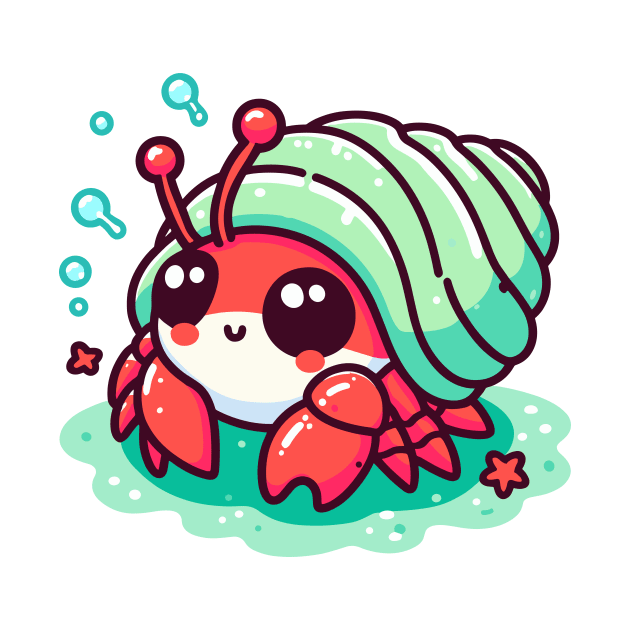 cute hermit crab cartoon - Hermit Crab - T-Shirt | TeePublic