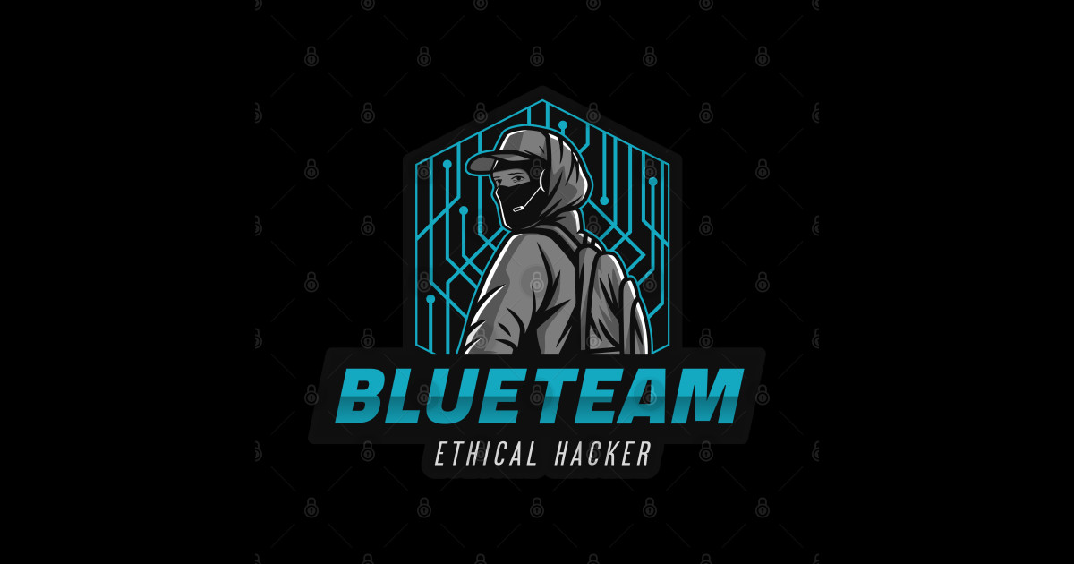 Blue Team | Hacker Design - Blue Team - Sticker | TeePublic