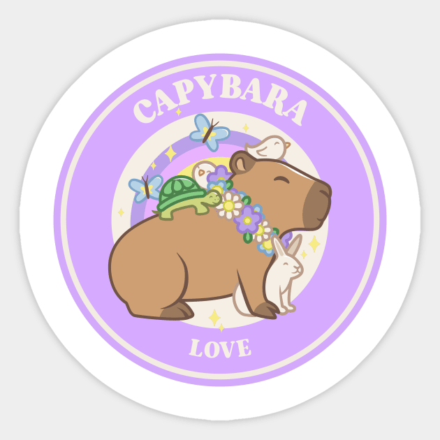 Capybara Love - Capybara - Sticker | TeePublic