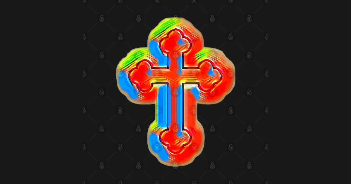 Cross Christian Pop Art Design - Cross - T-Shirt | TeePublic