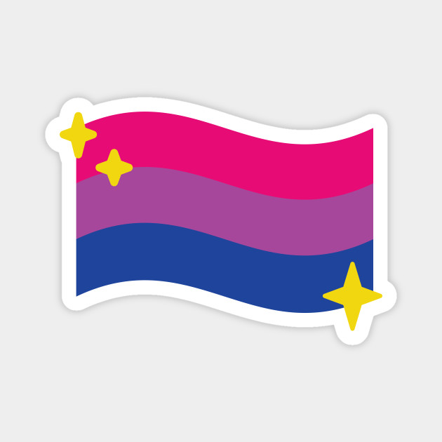 Bisexual Pride Flag Sparkle Emoji Bisexual Magnet Teepublic