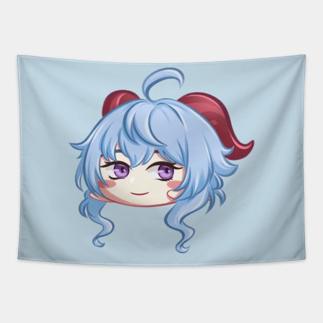 chibi ganyu genshin fanart - Genshin Impact - Tapestry | TeePublic