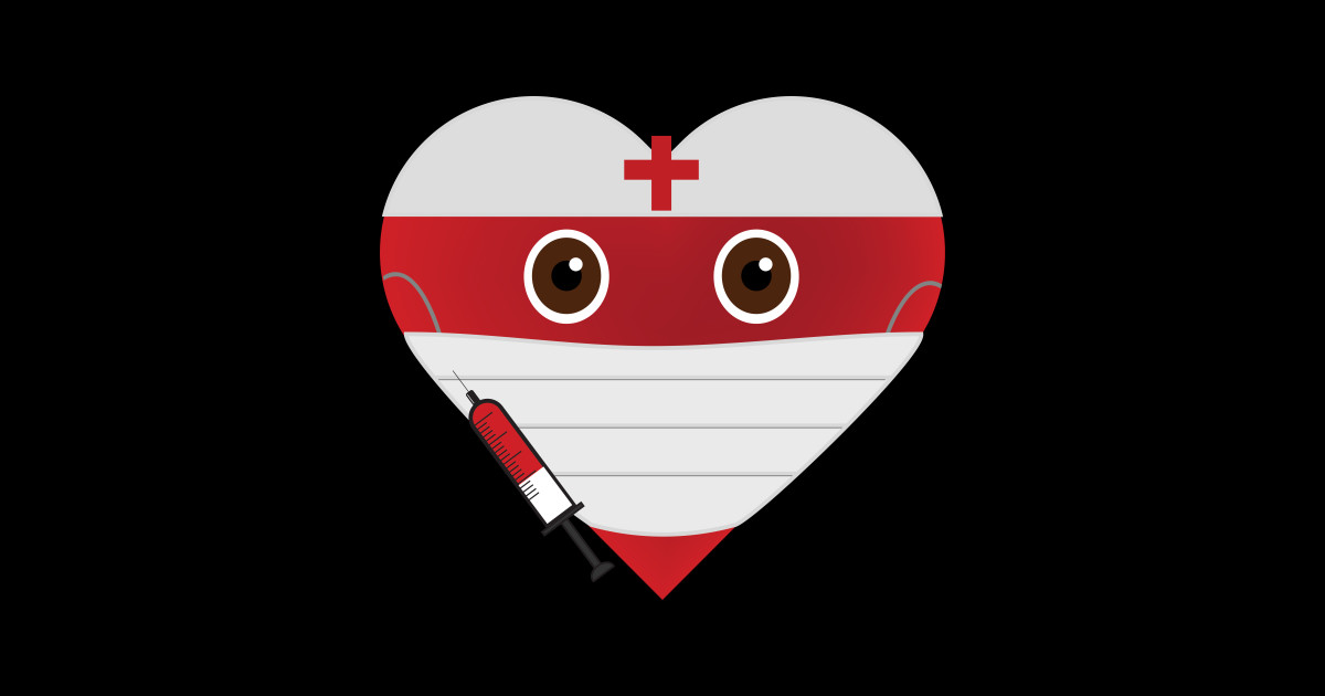 Masked Heart - Nurse - Heart - Sticker | TeePublic