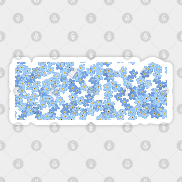 Forget-Me-Not Pattern - Abstract Plants - Sticker | TeePublic