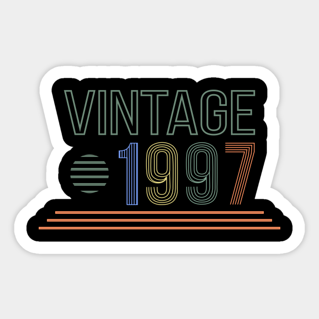 Vintage 1997 Original Design - 25th - Sticker | TeePublic