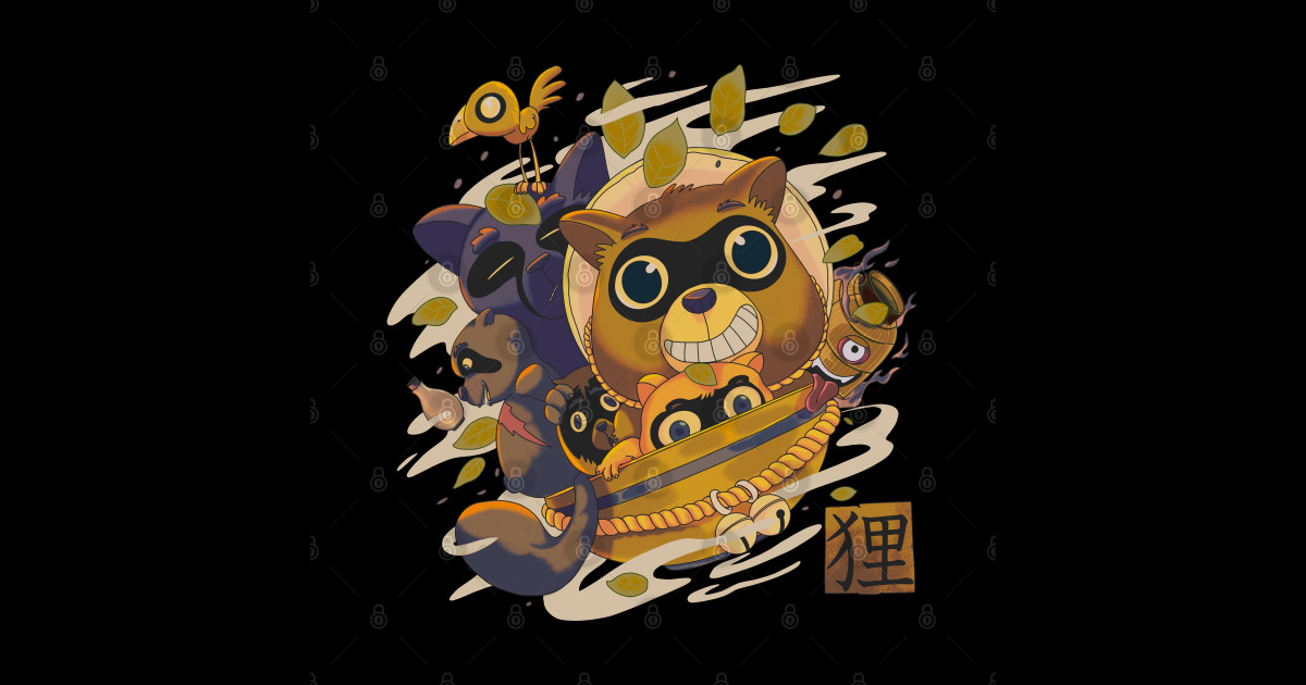 tanuki - Yokai - Sticker | TeePublic