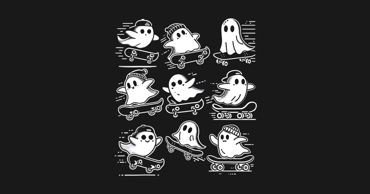Funny Ghost Skateboard Halloween Costume Skateboarding - Funny Ghost ...