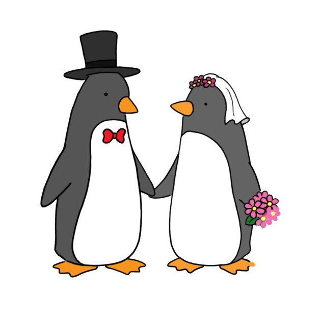 Penguin Wedding - Liz Climo - T-Shirt | TeePublic