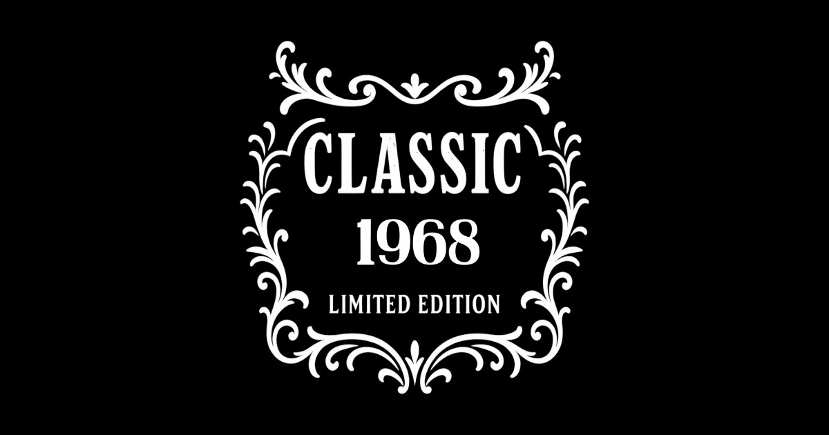 1968 Birthday Vintage - 1968 - Sticker | TeePublic