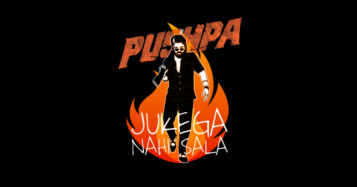 Pushpa Allu Arjun design - Cinema - Sticker | TeePublic