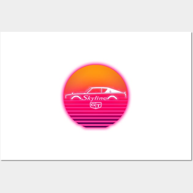 Nissan Skyline 2nd Gen GT Outrun Emblem - Synthwave - Posters and Art ...