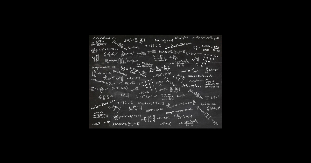 Blackboard With Numbers Math Formulas Mathematics Equations - Math ...