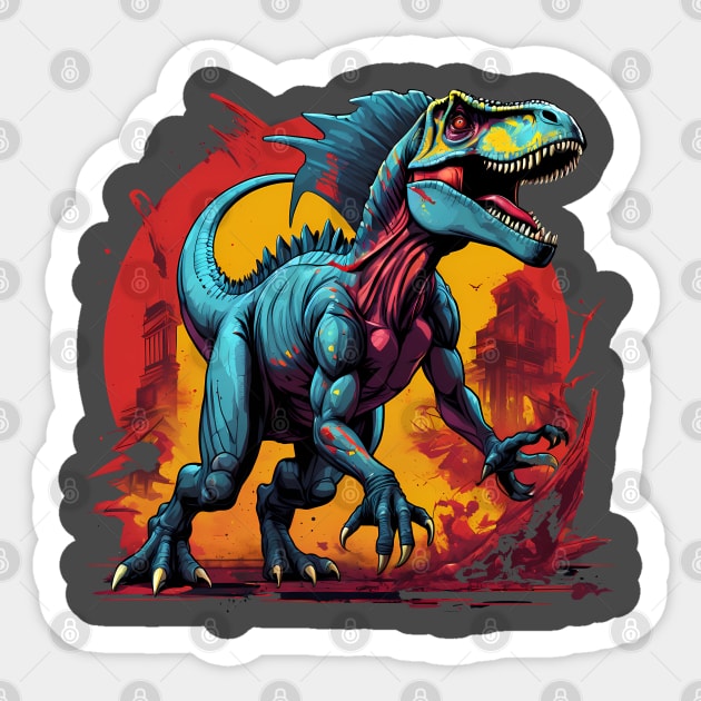 Dinosaur Raptor Monster - Dinosaur Raptor - Sticker | TeePublic