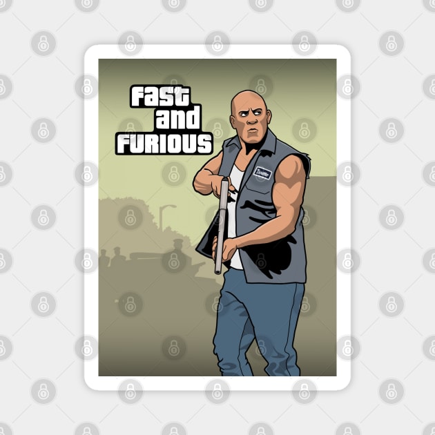 GTA Dominic Toretto - Gta - Magnet | TeePublic