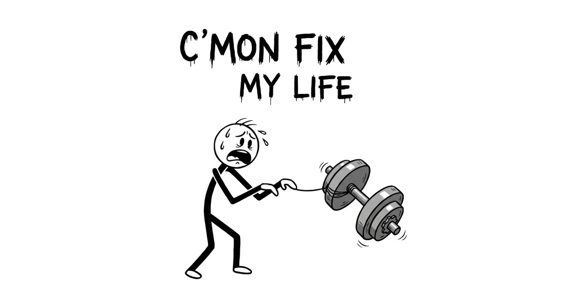 Funny Gym Struggle Stick Design - Fitness Humor Art - T-Shirt | TeePublic