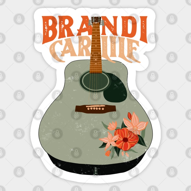 Brandi Vintage Guitar - Brandi Carlile - Sticker | TeePublic