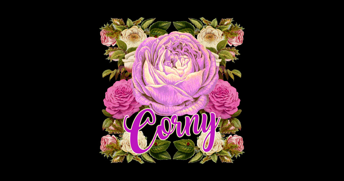 Corny - Flowers - Sticker | TeePublic
