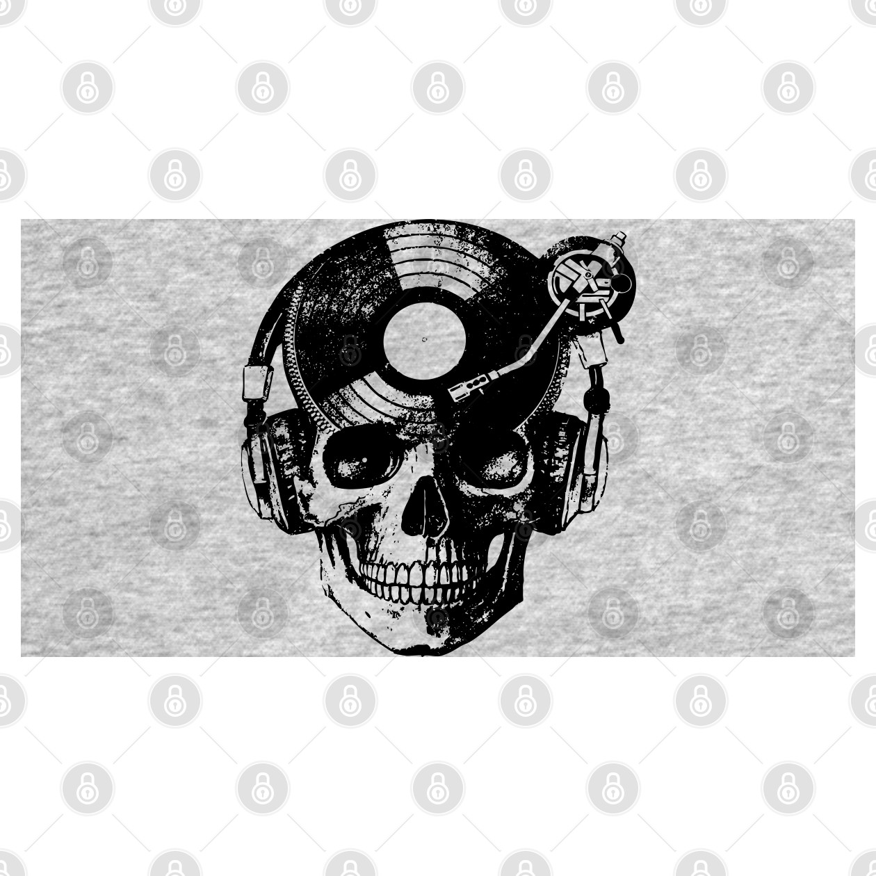 Skull DJ Spinning Vinyl Beats - Skull Dj - T-Shirt | TeePublic