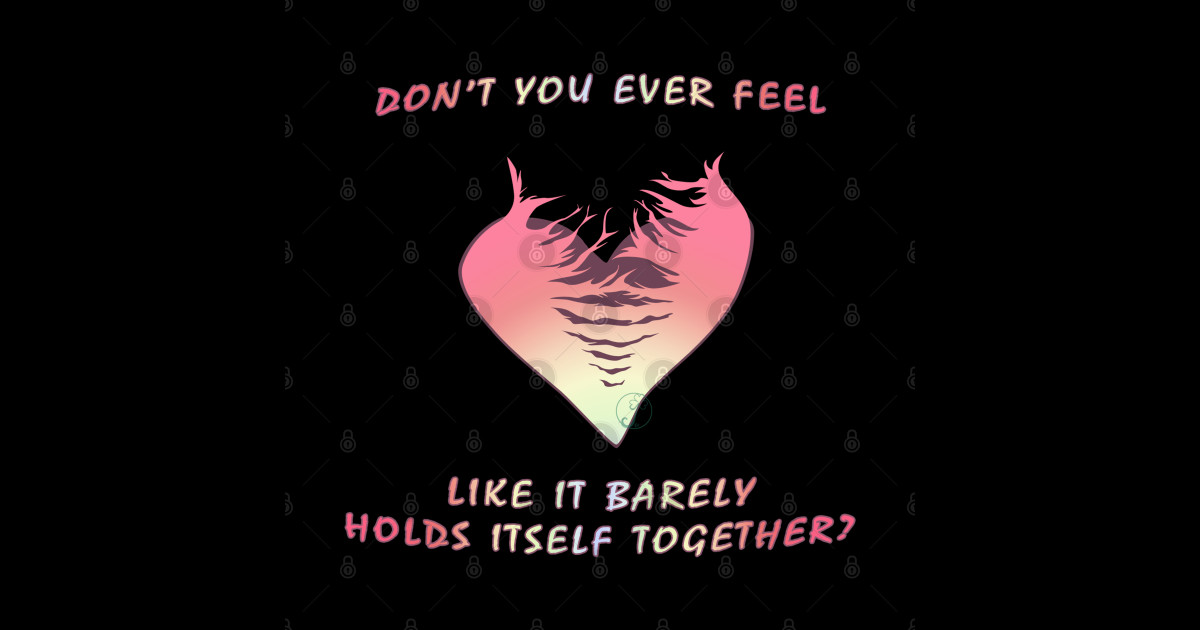 Pastel Goth heart that barely holds - Pastel Goth - Sticker | TeePublic