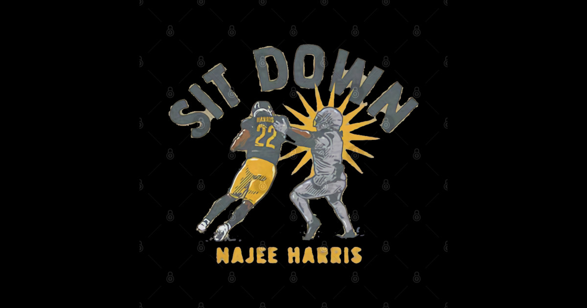 Najee Harris Sit Down - Najee Harris - Sticker | TeePublic