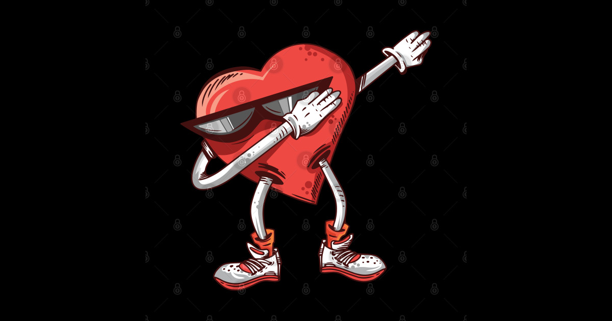 Funny Dabbing Heart Valentine Day For men women Boys Gifts - Dabbing ...