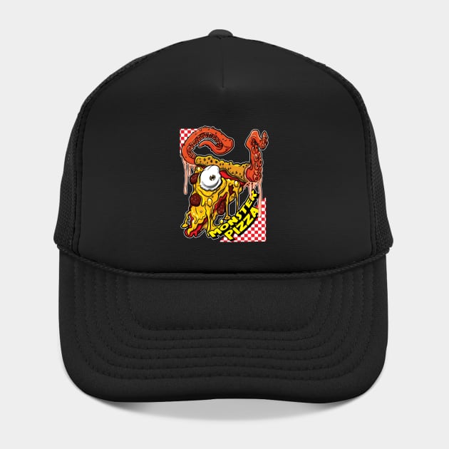 Monster Pizza Cyclops with tentacles - Monster Pizza - Hat | TeePublic