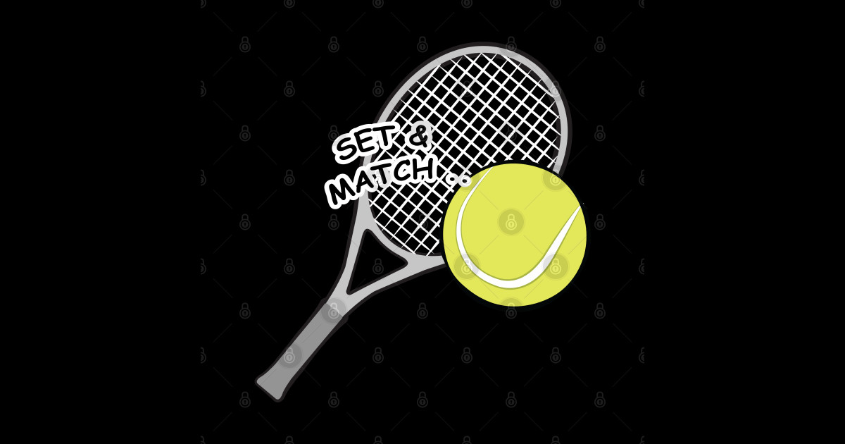 Tennis Symbols - Racket & Ball Illustration - Tennis - Magnet | TeePublic