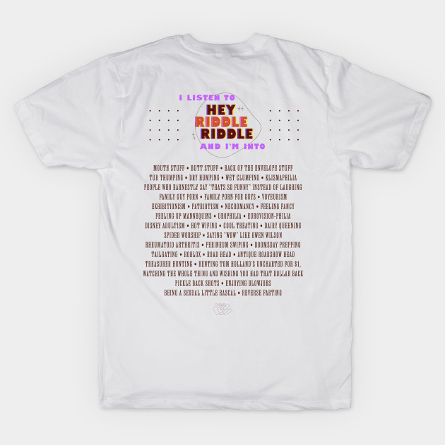 Season 2 Demographic List Light - Hey Riddle Riddle - T-Shirt | TeePublic