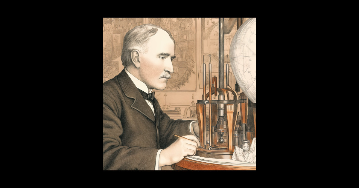 Thomas Edison - Art Nouveau - Sticker | TeePublic