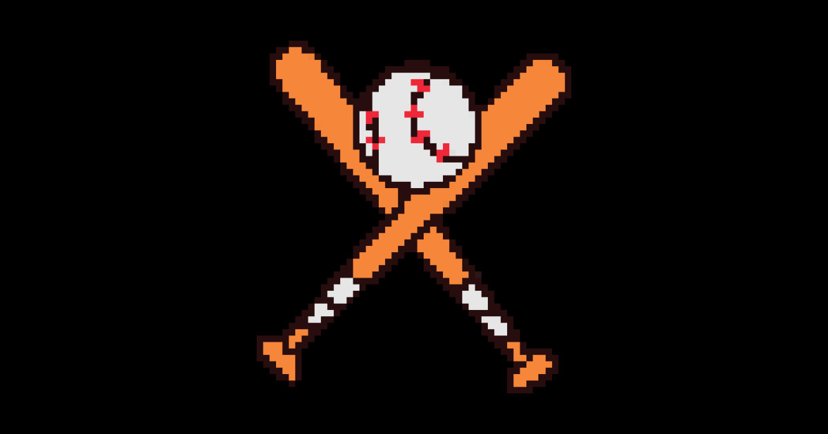Baseball Pixel Art - Baseball - Sticker | TeePublic