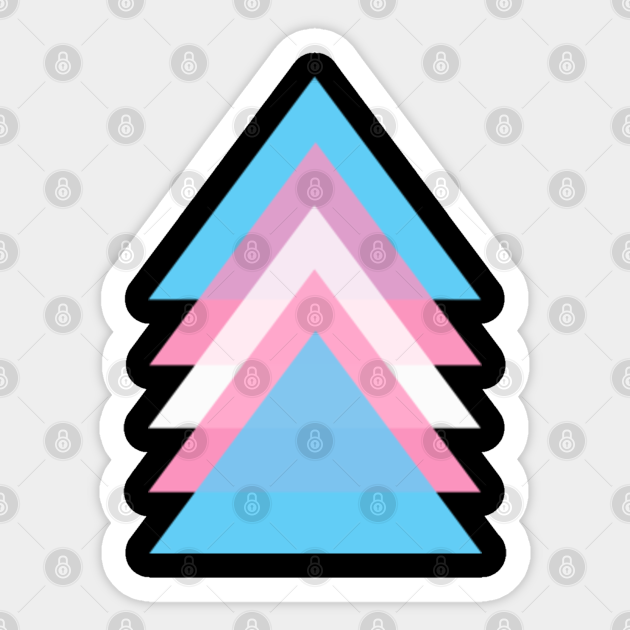 Triangle Abstract Transgender Pride Flag Design - Transgender - Sticker ...
