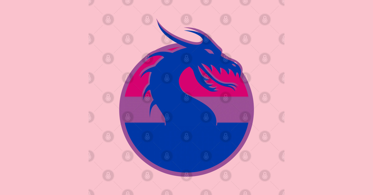 Bisexual LGBTQ Pride flag Dragon in a sphere - Bisexual Lgbtq Pride ...