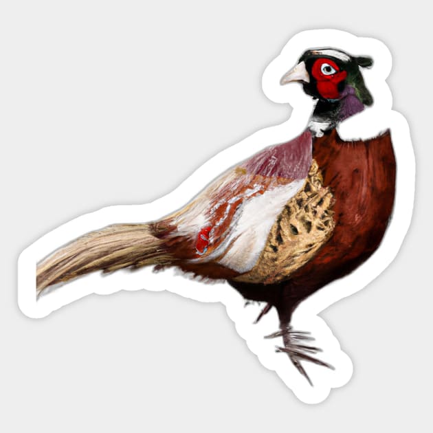 Cute Pheasant Drawing - Cute Pheasant - Sticker | TeePublic