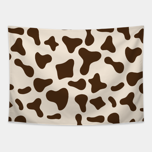 Chocolate Dairy Cow Print Pattern on Milk Background - Cow Print ...