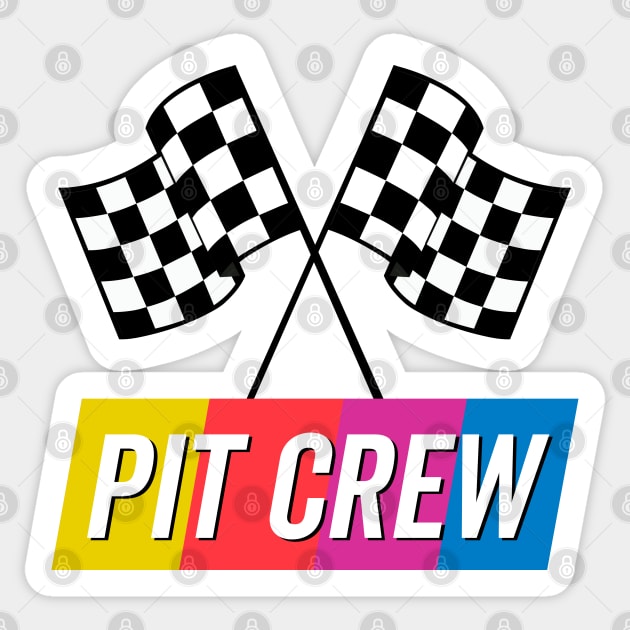 Pit Crew Colorful - Pit Crew - Sticker | TeePublic