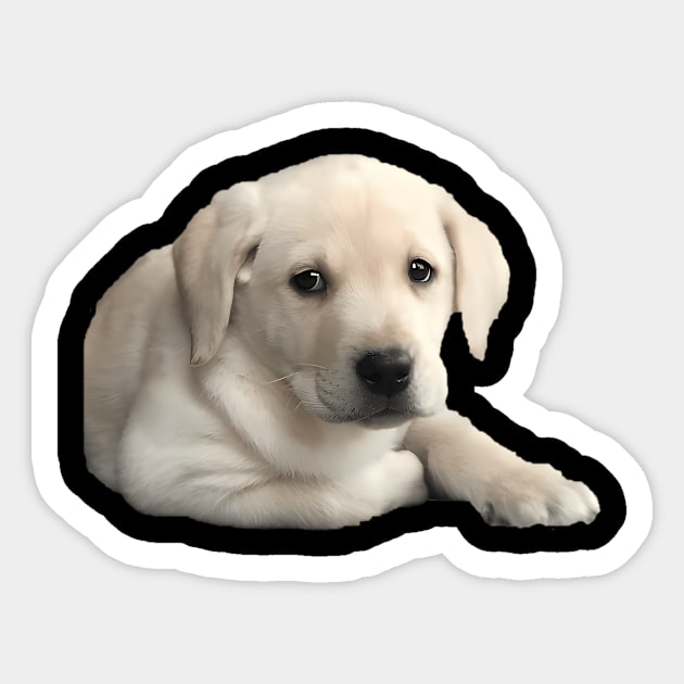 Adorable Yellow Lab Puppy - Yellow Lab - Sticker | TeePublic