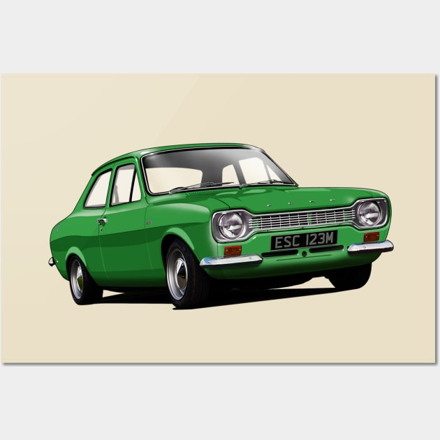 Ford Escort Mk 1 in modena green - Ford Escort Mk 1 - Posters and Art ...