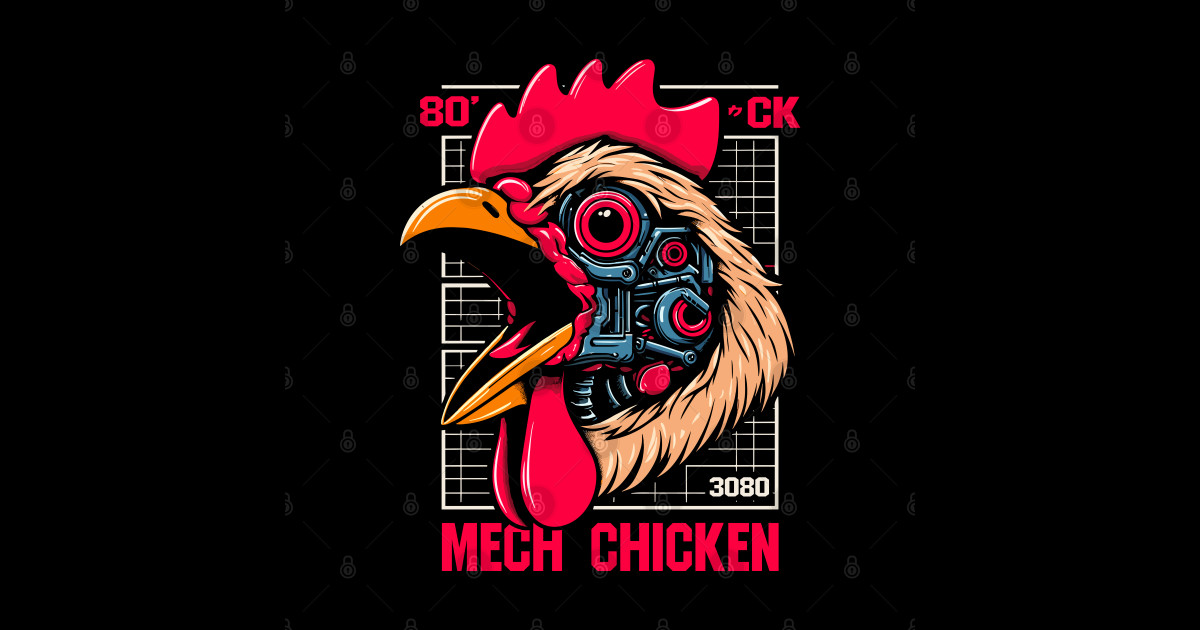 Mech Chicken - Mech Chicken - Sticker | TeePublic