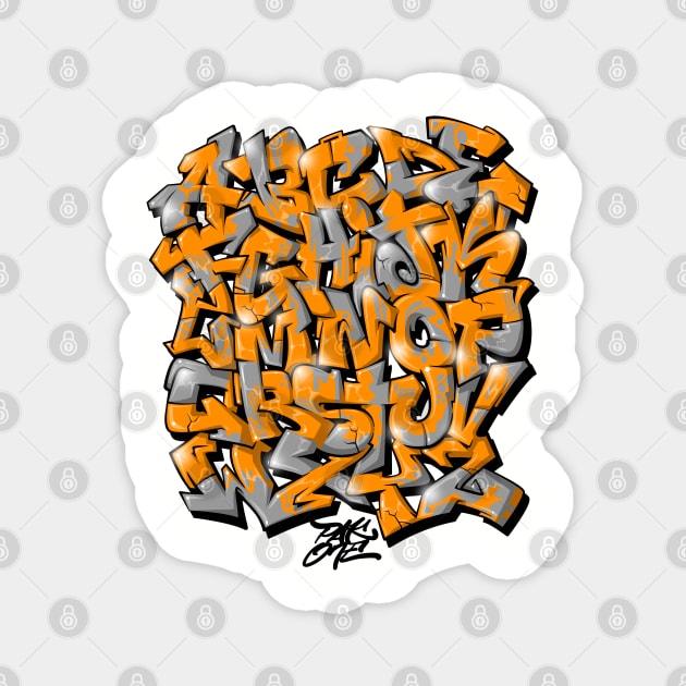 Pac One Graffiti Alphabet 23 - Graffiti - Magnet | TeePublic