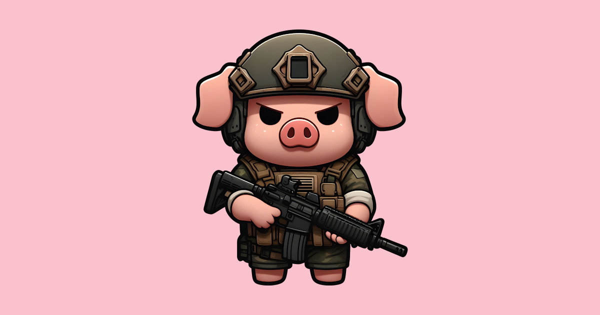 Tactical Pig - Pig - T-Shirt | TeePublic