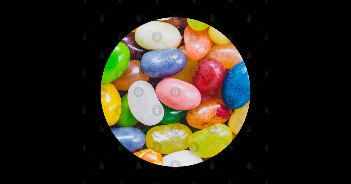 Jelly Beans Candy Photograph Circle - Candy - Sticker | TeePublic