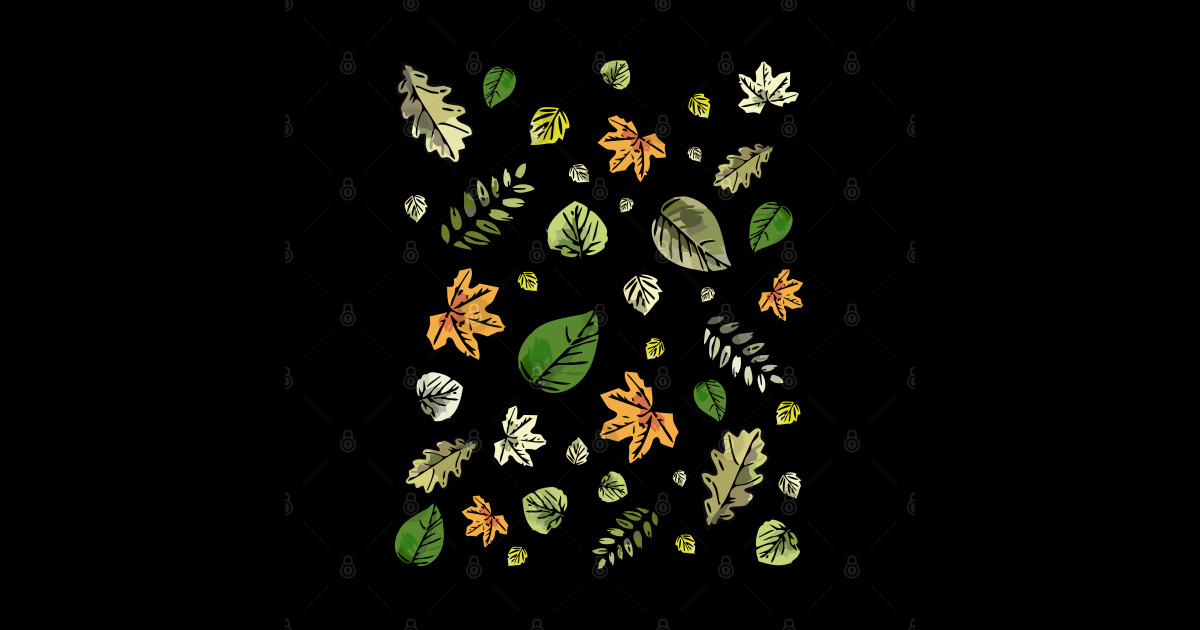 Leaf collage - Leaf Pattern - Sticker | TeePublic