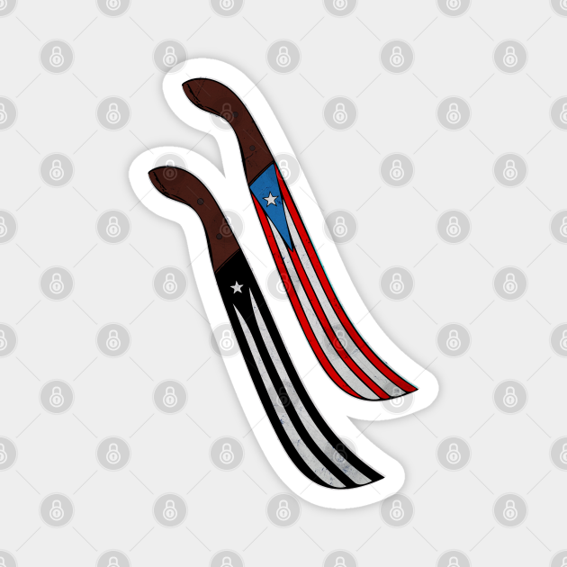 Puerto Rico Machete Flags - Puerto Rico - Magnet | TeePublic