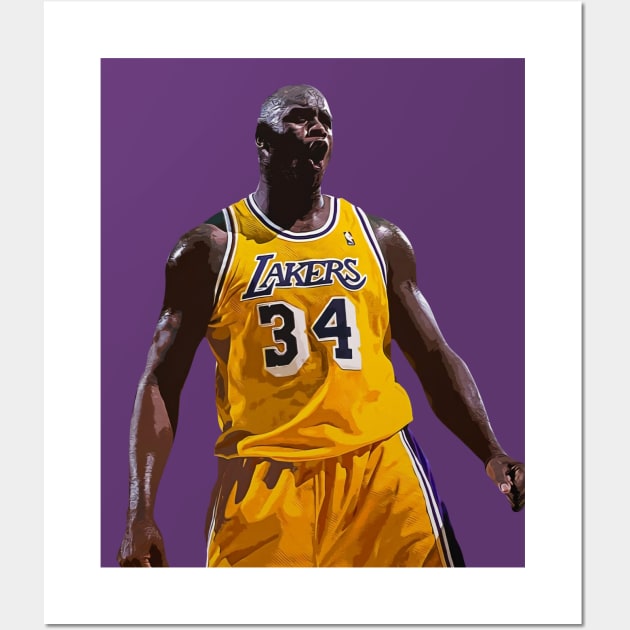 Shaq Stencil Poster - Basketball - Posters and Art Prints | TeePublic