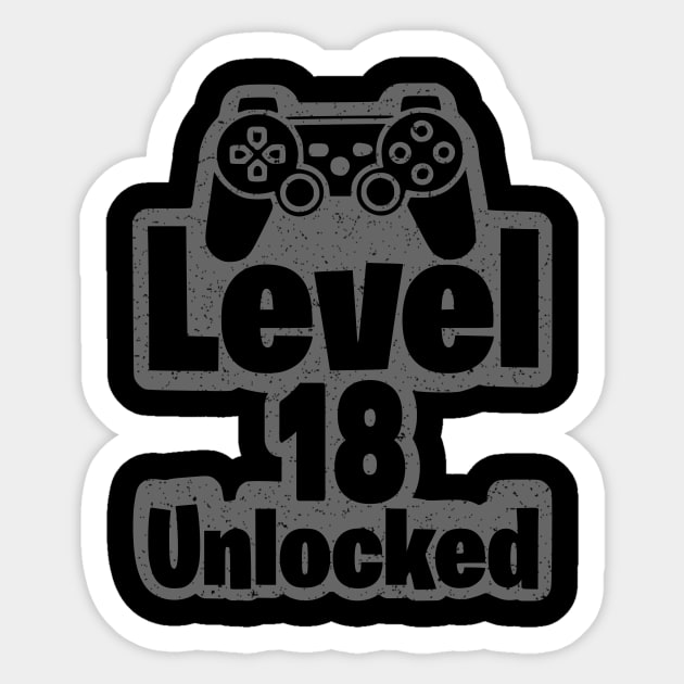 Level 18 Unlocked Retro vintage 18th Birthday Gamer Gift - Level 18 ...