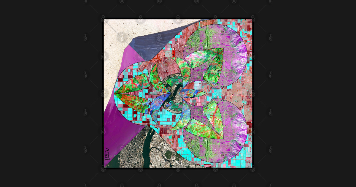 geography collage photograph city in global map - Cartography - T-Shirt ...