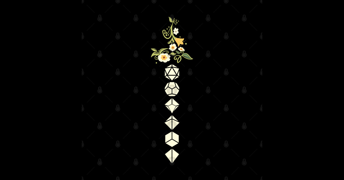 Dice Sword Plants and Flowers Hilt Tabletop RPG - Dungeons And Dragons ...
