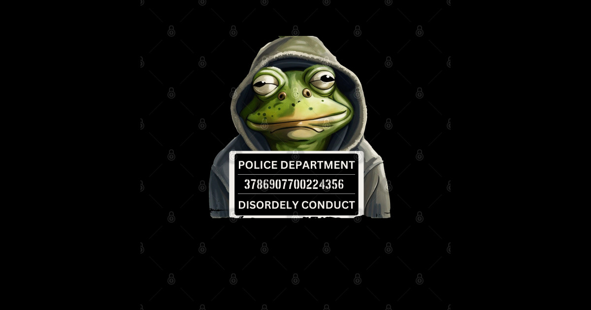 Bad Frog, Kermit mugshot - Kermit The Frog - Sticker | TeePublic