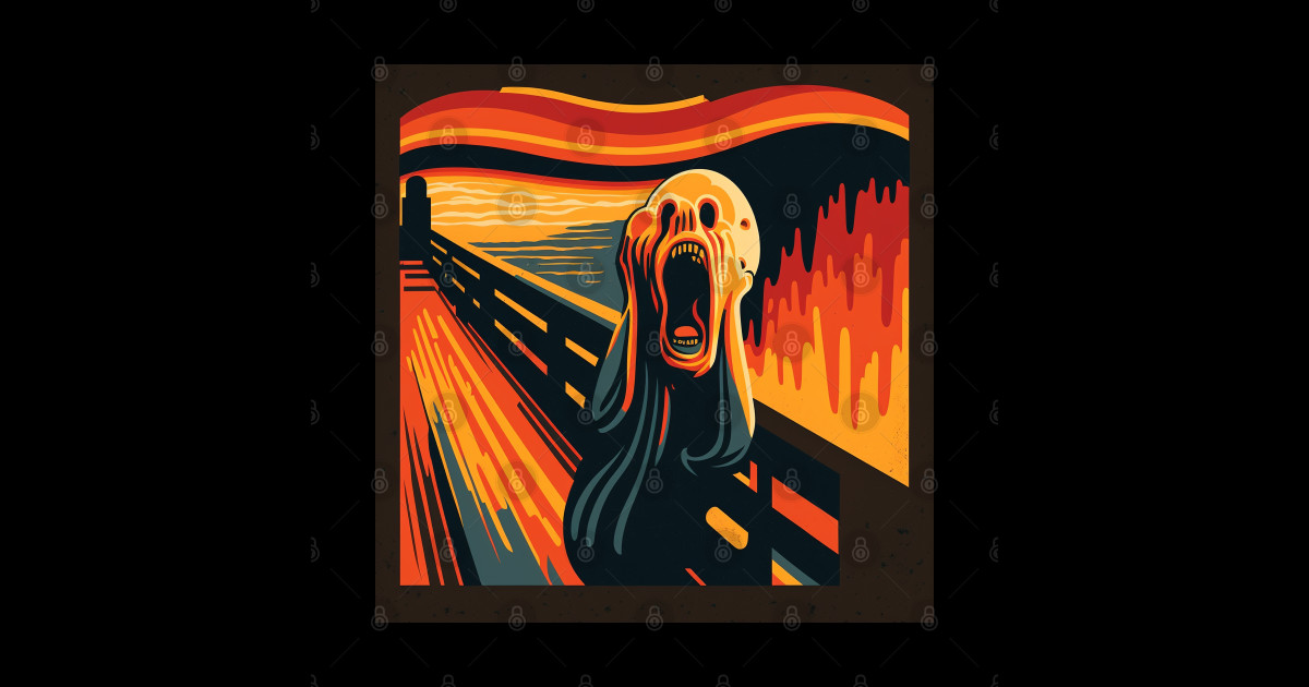 Abstract illustration of The Scream by Edvard Munch - The Scream ...