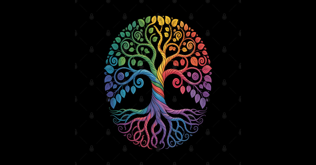 LGBT Tree of Pride Colorful LGBTQ Rainbow Roots and Branches - Lgbt ...